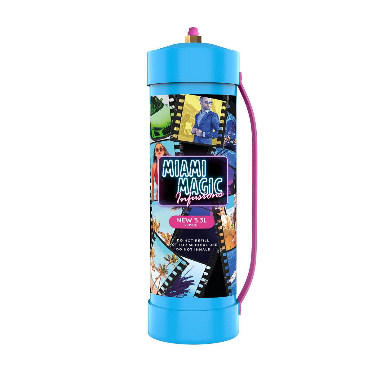 Miami Magic Infusions 2050g / 3.3L N2O Cream Charger Canister WHOLESAL ...